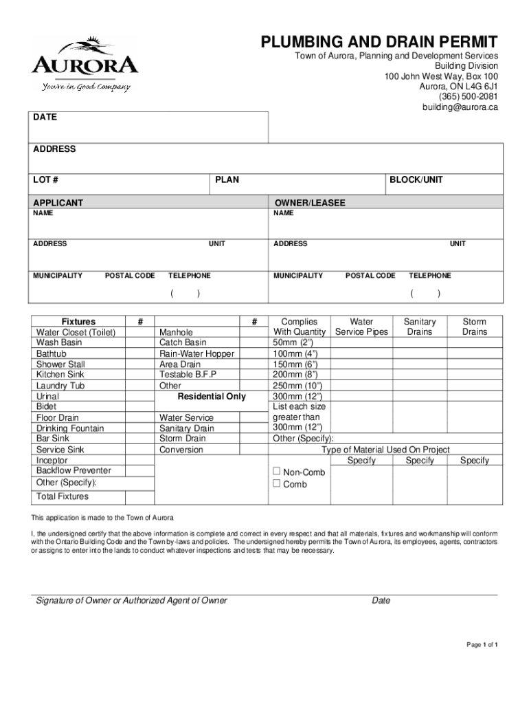 Fillable Online Applications, Permits and Inspections Fax Email Print ...