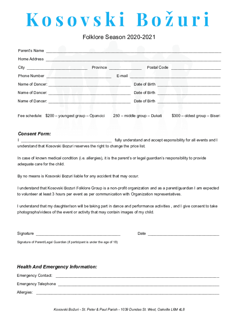Fillable Online enrolment form2020-21 Fax Email Print - pdfFiller