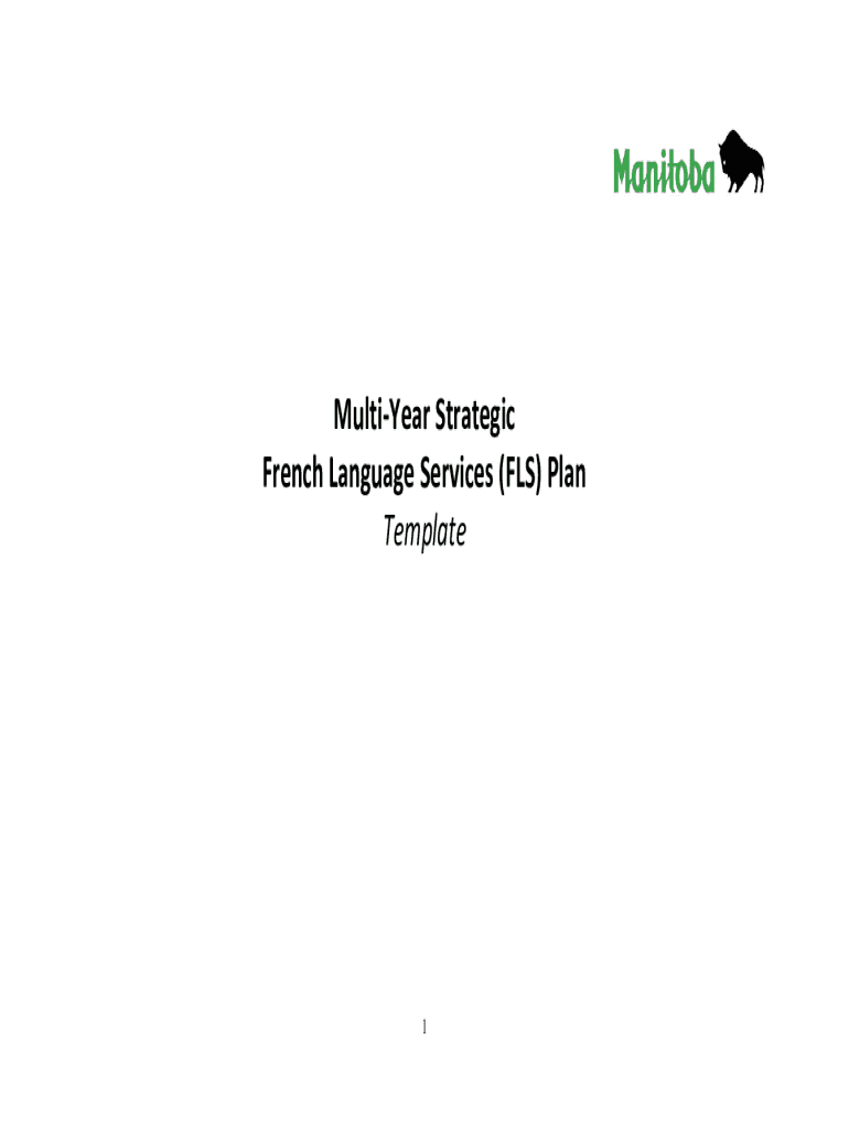 Fillable Online Multi-Year Strategic French Language Services (FLS ...