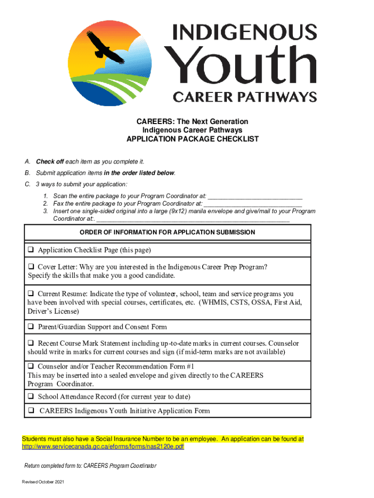 Fillable Online Indigenous Career Pathways Application Fax Email Print ...