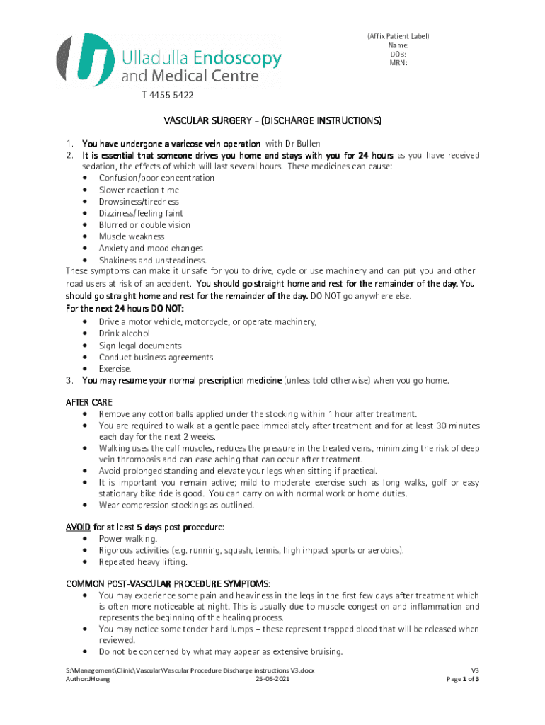 Fillable Online CHIVA method for the treatment of chronic venous ...
