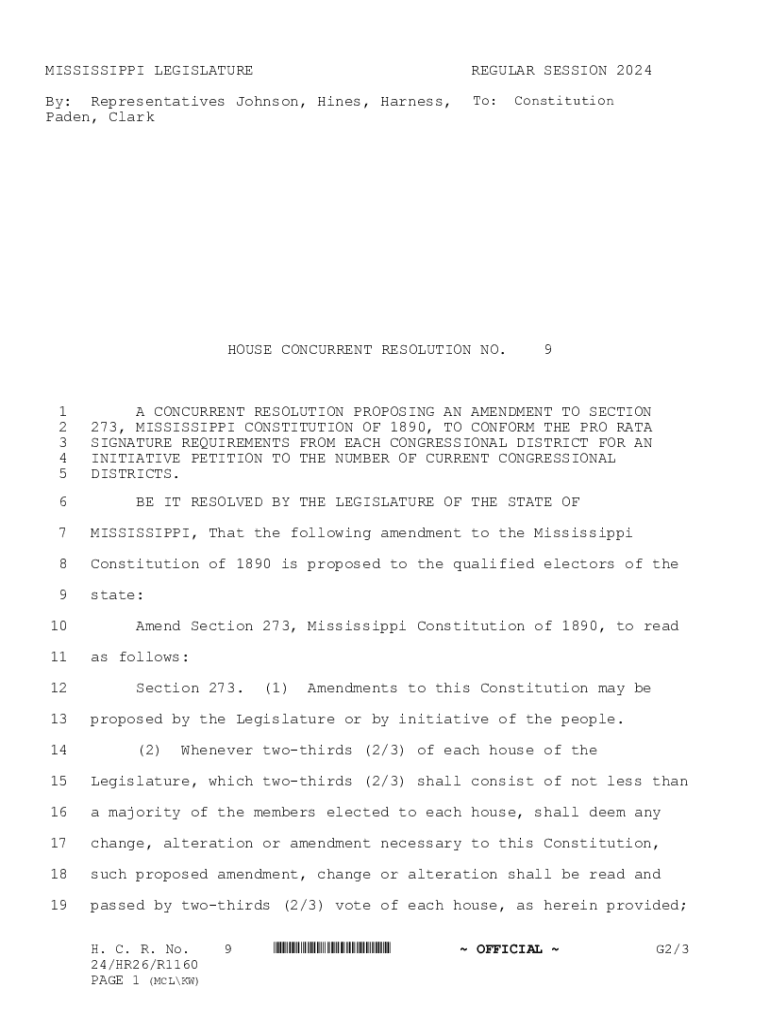 Fillable Online billstatus ls state ms Article IV, Mississippi ...