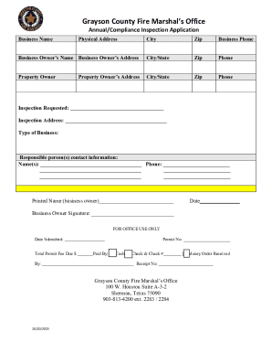 Fillable Online Requested Inspection Fax Email Print - pdfFiller