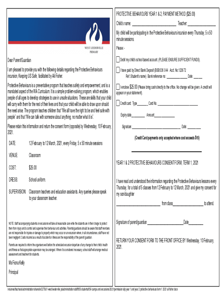 Fillable Online wlps wa edu Protective Behaviours: A Toolkit for ...