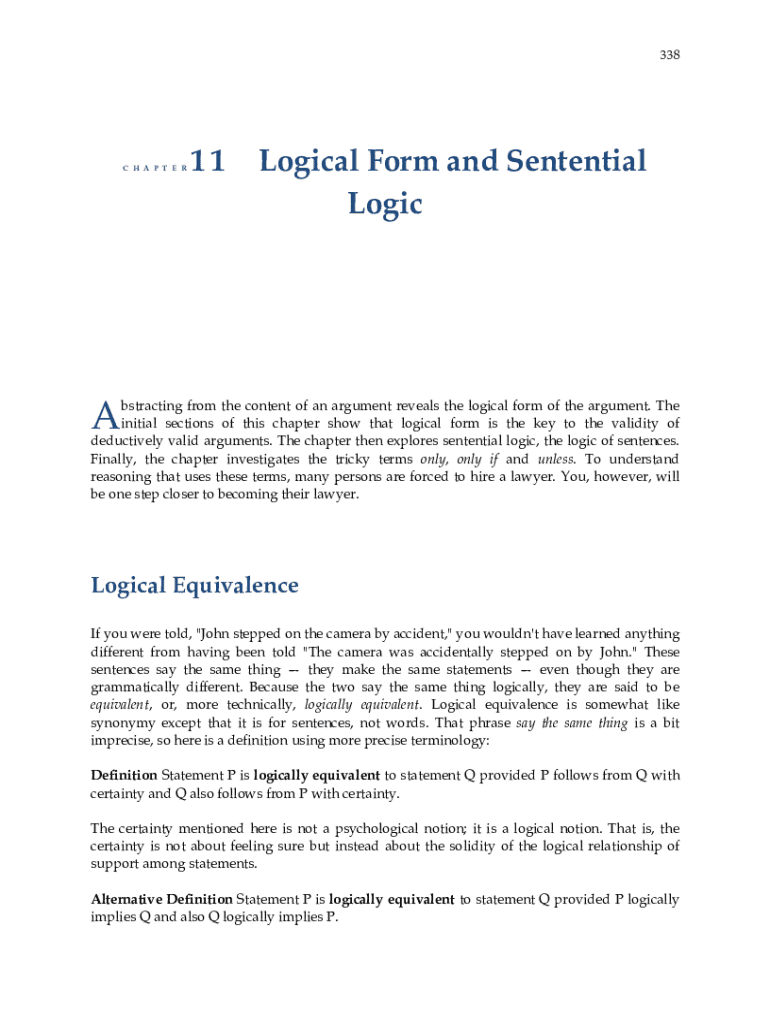 Fillable Online 11.3: Logical Forms of Statements and Arguments Fax ...