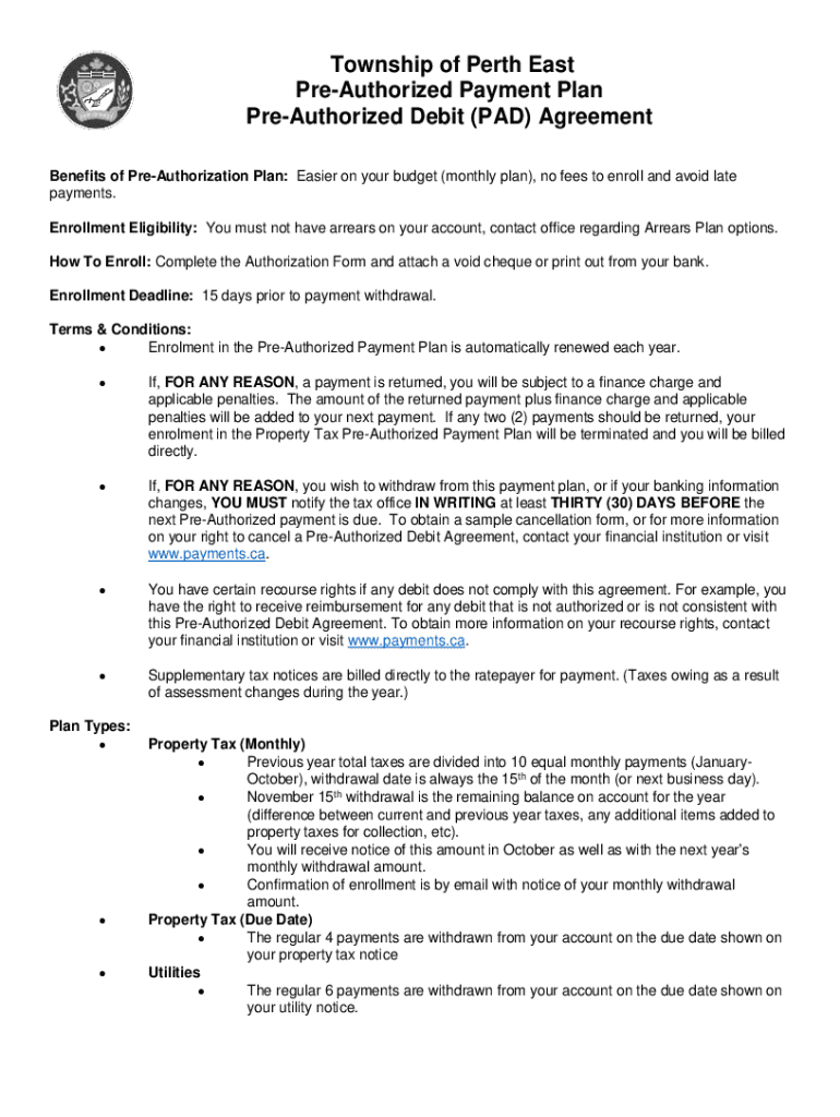 Fillable Online Pre-authorized-payment-plan-form. ... Fax Email Print - pdfFiller