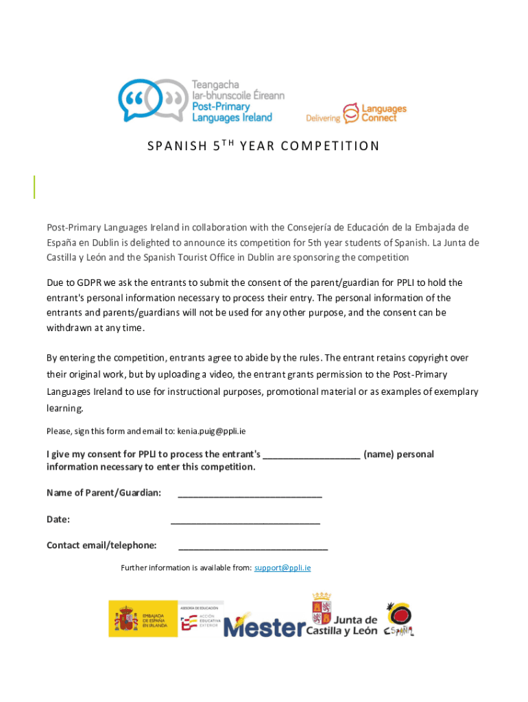 Fillable Online Awards Ceremony at the Spanish Embassy Dublin Fax Email ...