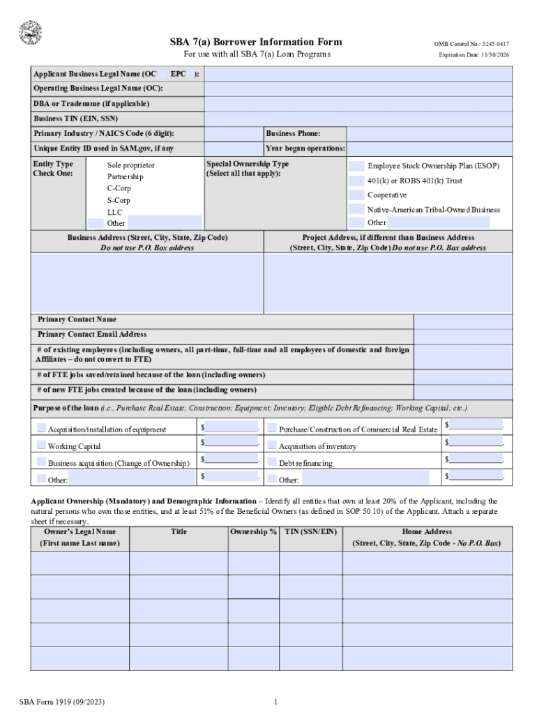 Fillable Online Borrower Information Form. Borrower Information Form ...