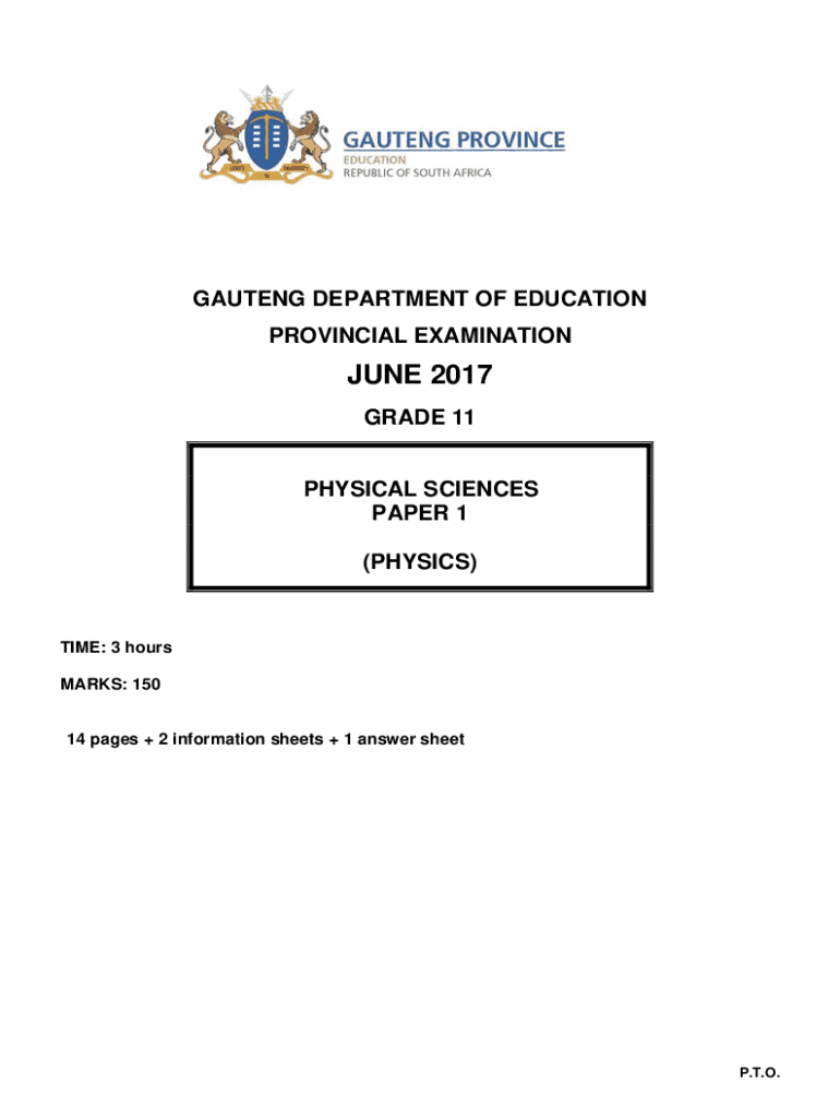 Fillable Online Gr 11 Physical Sciences P1 Eng.pdf Fax Email Print ...