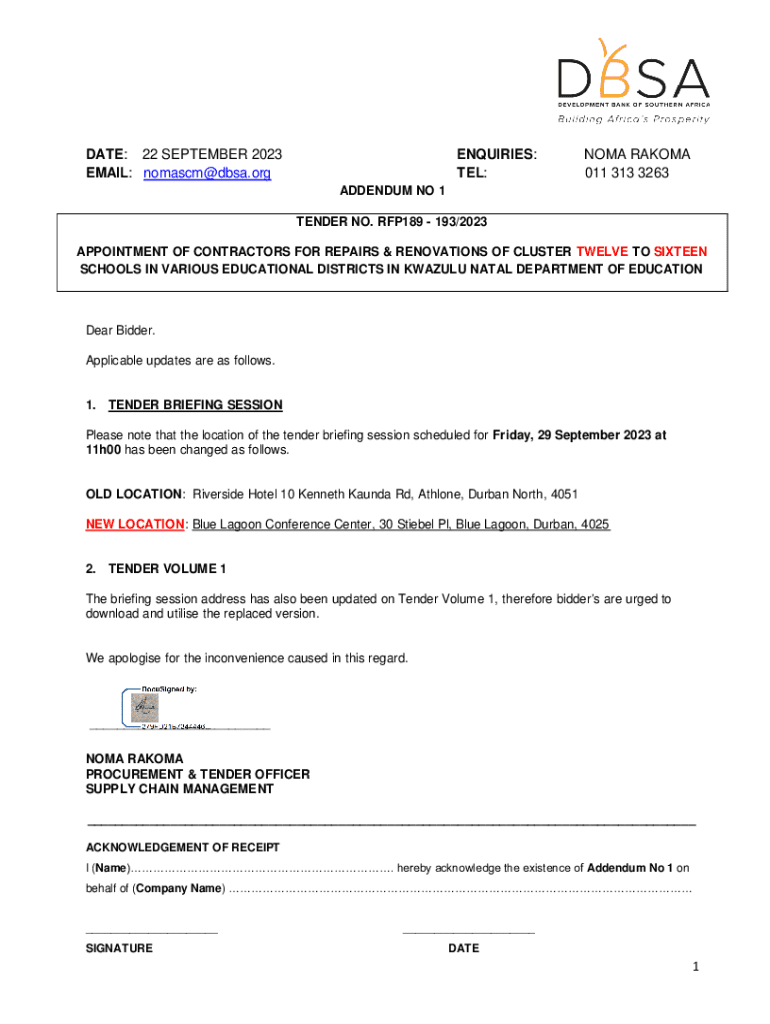 Fillable Online APPOINTMENT OF CONTRACTORS FOR REPAIRS & RENOVATIONS OF ...