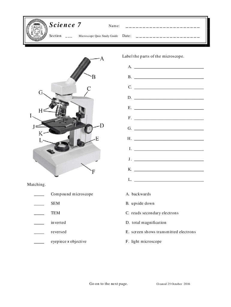 Fillable Online microscope reference sheet Fax Email Print - pdfFiller