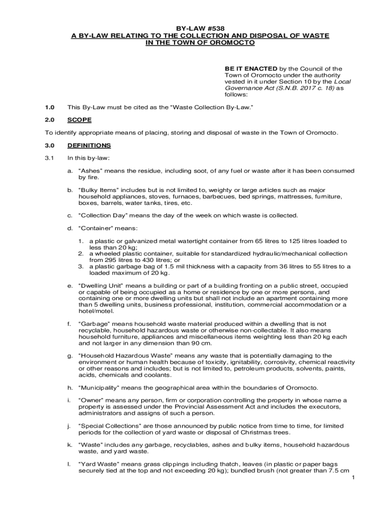Fillable Online Solid-Waste-Collection-Disposal-Services-Bylaw-No.-914 ... Fillable Online Solid-Waste-Collection-Disposal-Services-Bylaw-No.-914 ...