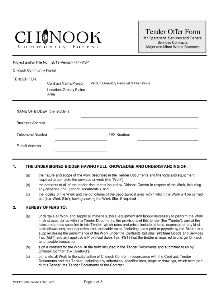 Fillable Online MDT: Chinook-East Request for Proposals Fax Email Print ...