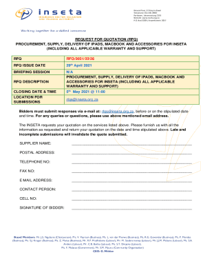 Fillable Online REQUEST FOR INFORMATION RFI NUMBER Fax Email Print ...