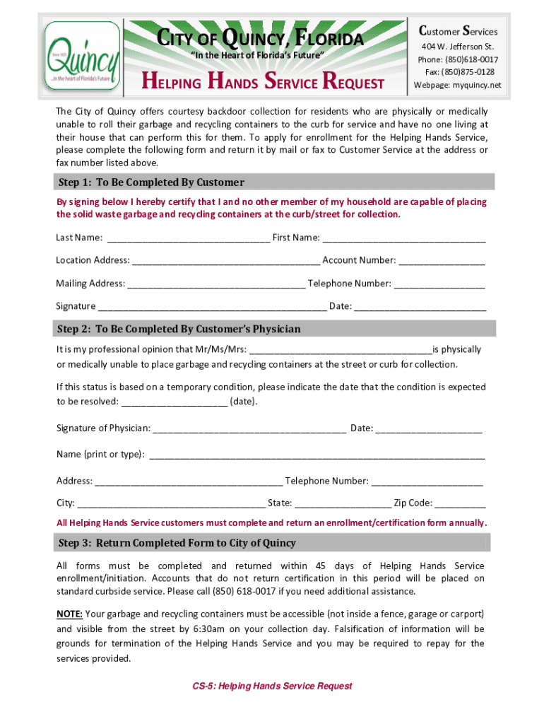 Fillable Online CS-3 Service Request Form Fax Email Print - pdfFiller