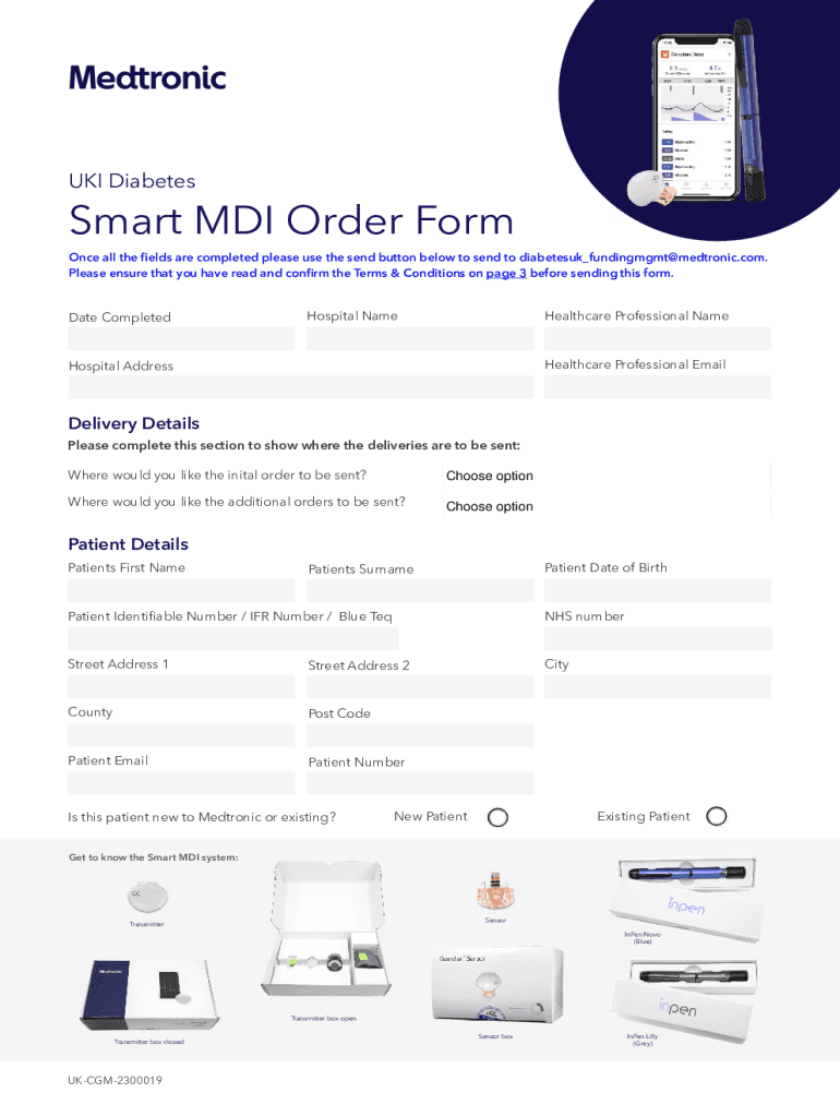 Fillable Online Smart MDI Order Form Medtronic Diabetes Fax Email Print ...