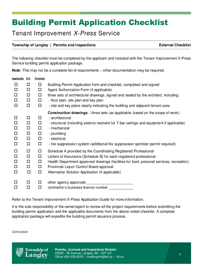 Fillable Online Tenant Improvement Application Guide Fax Email Print ...