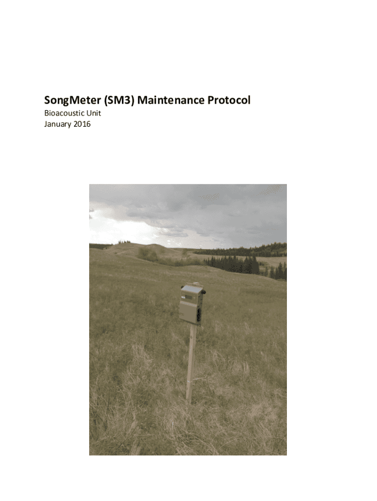 Fillable Online Song Meter SM4 Acoustic Recorder Fax Email Print ...