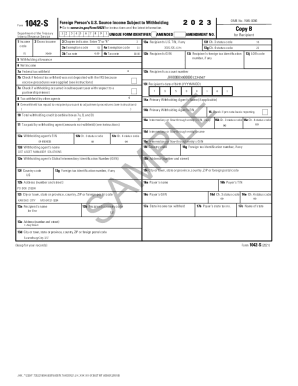 Fillable Online Sample Form 1042-SJohn Hancock Investment Mgmt Fax ...