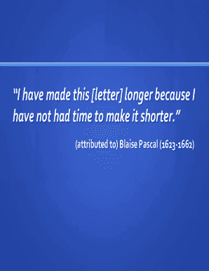 Fillable Online If I Had More Time, I Would Have Written a Shorter ...