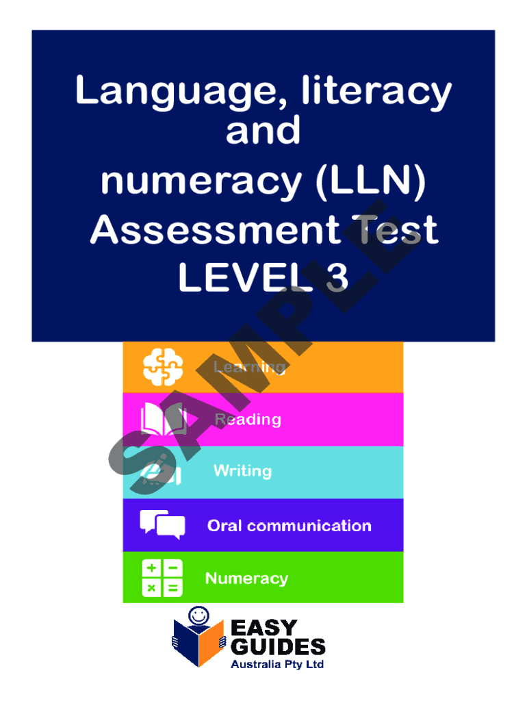 Language Literacy Numeracy Assessment Test - Blank Fillable Template ...