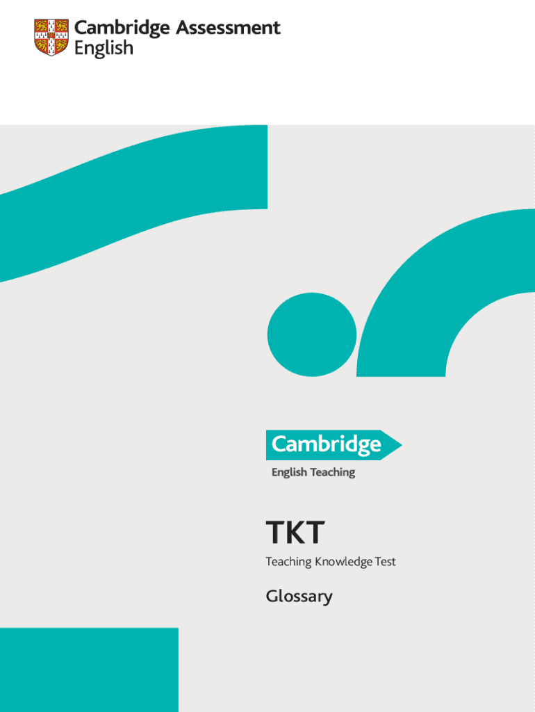 Fillable Online 22184 tkt glossary document - 1 TKT Teaching Knowledge ...