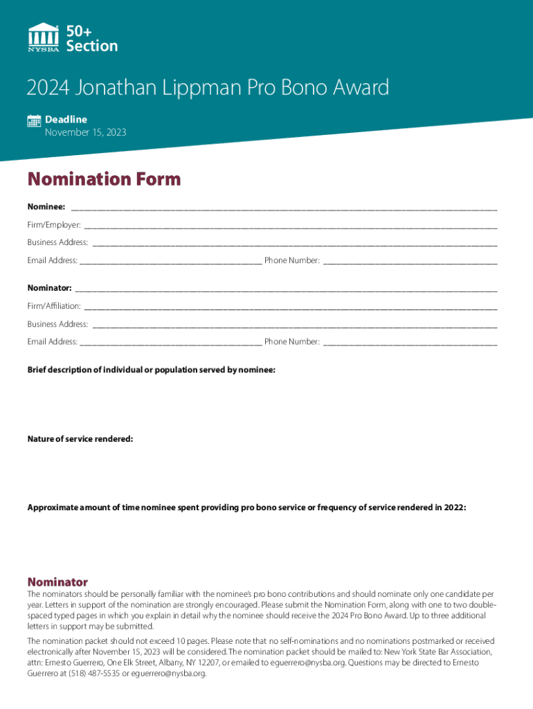 Fillable Online State Bar Association Announces Jonathan Lippman Pro ...