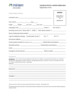 Fillable Online WINTER-SPRING 2024 Registration Form Fax Email Print ...