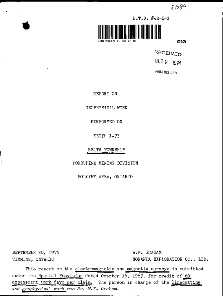 Fillable Online RPT ON GEOPH WORK PERFORMED ON KEITH 1-73 ...