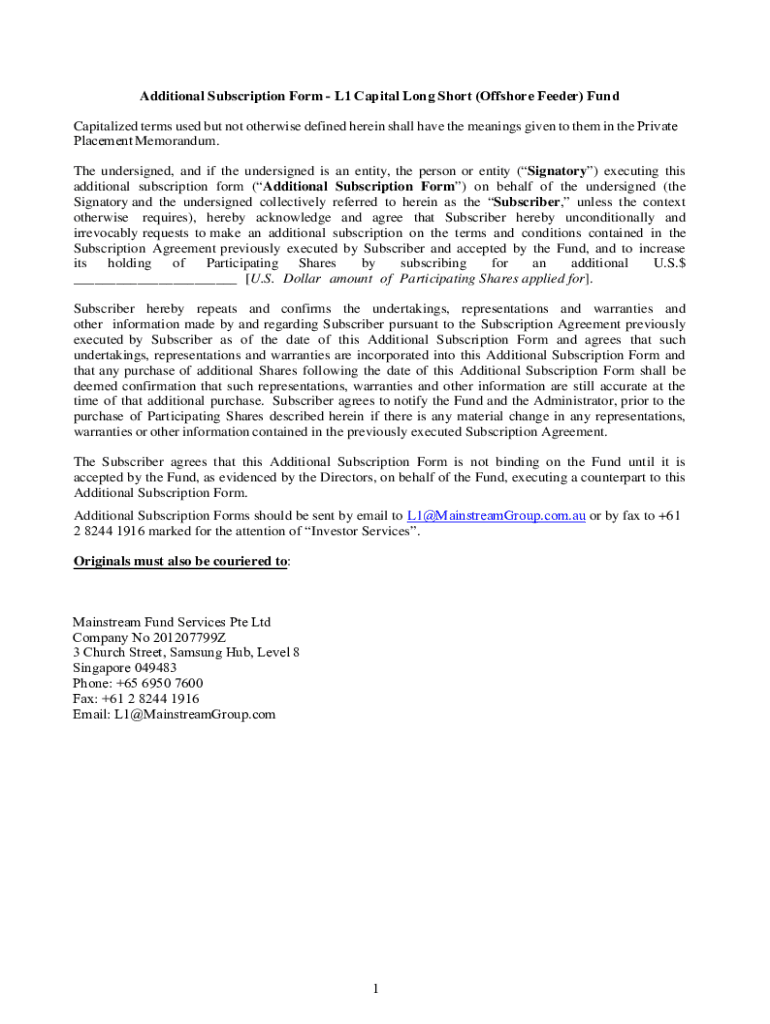 Fillable Online SUBSCRIPTION FORM Subscription Forms for the ... Fax ...