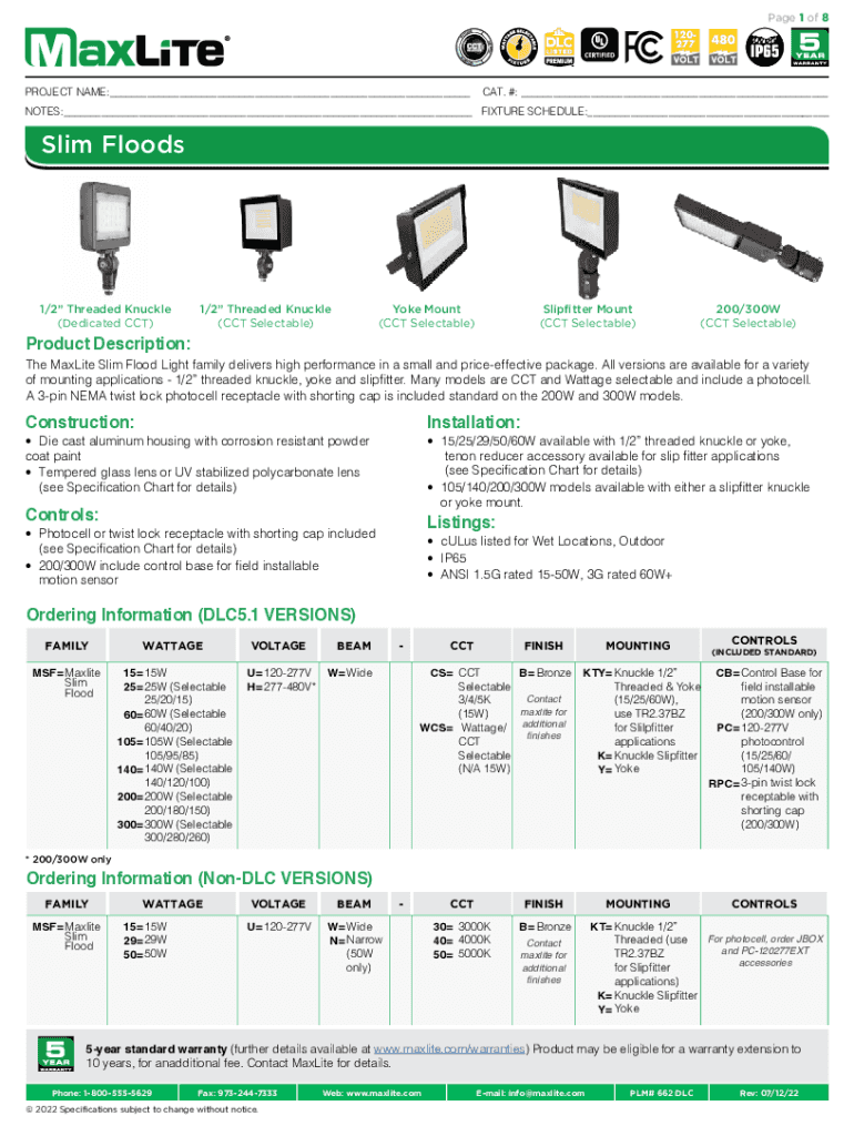 Fillable Online C-Lite LED Flood Light w/ 1/2-inch Adjustable Fitter Mount... Fax Email Print ...