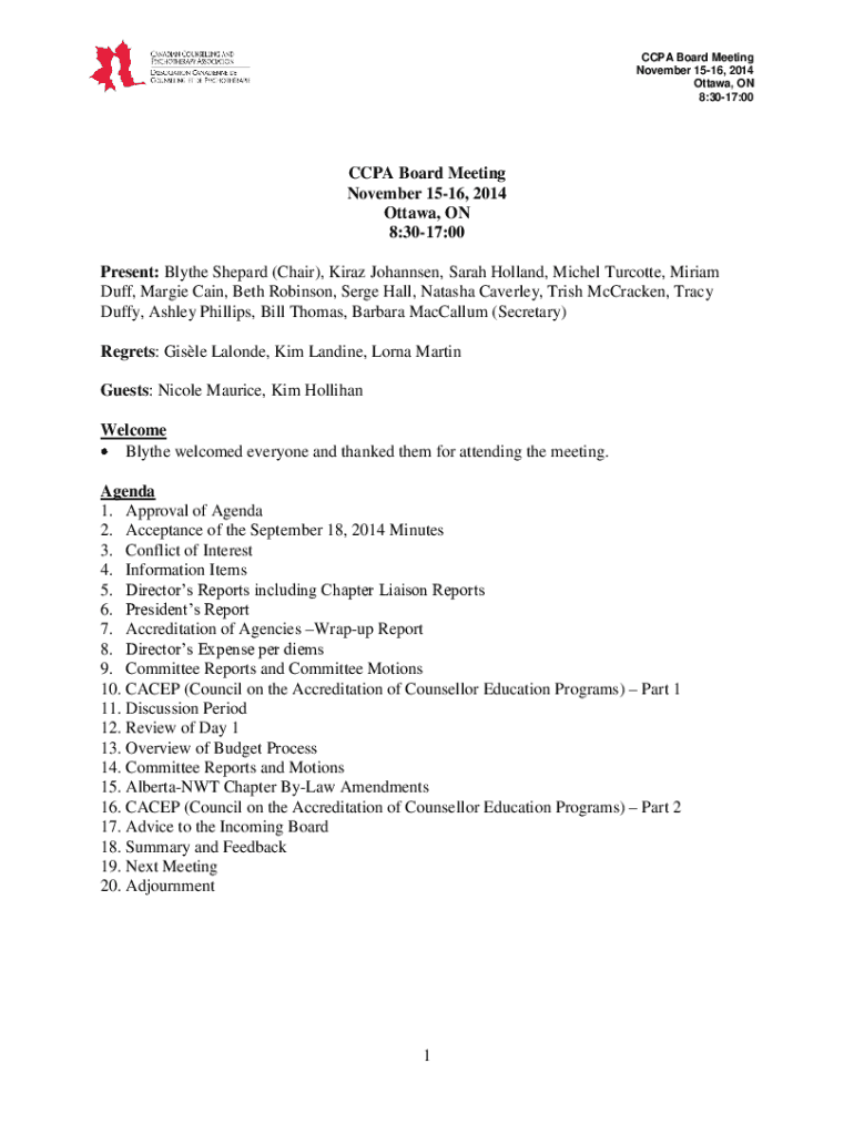 Fillable Online Present: Blythe Shepard (Chair), Kiraz Johannsen, Sarah ...