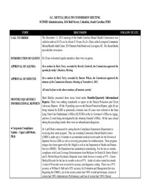 Fillable Online S. C. MENTAL HEALTH COMMISSION COLUMBIA, ... Fax Email ...