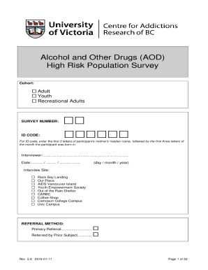 Fillable Online Identification of Alcohol and Other Drug Services (IAD ...