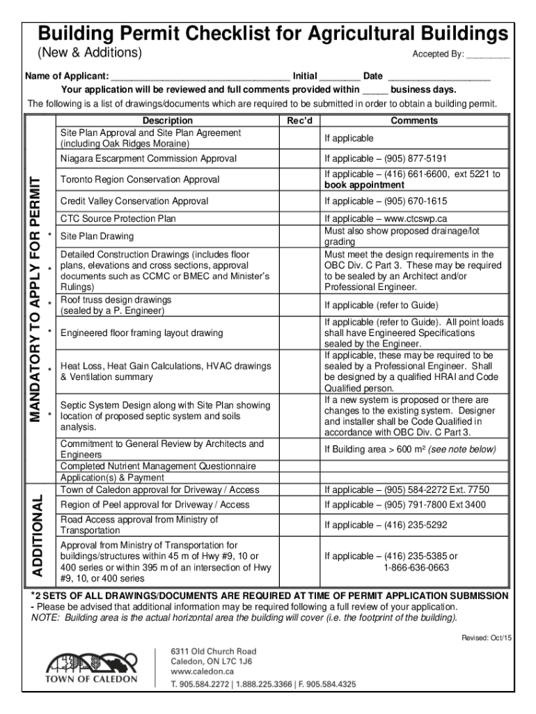 Fillable Online Planning Application Requirements Checklist Fax Email ...