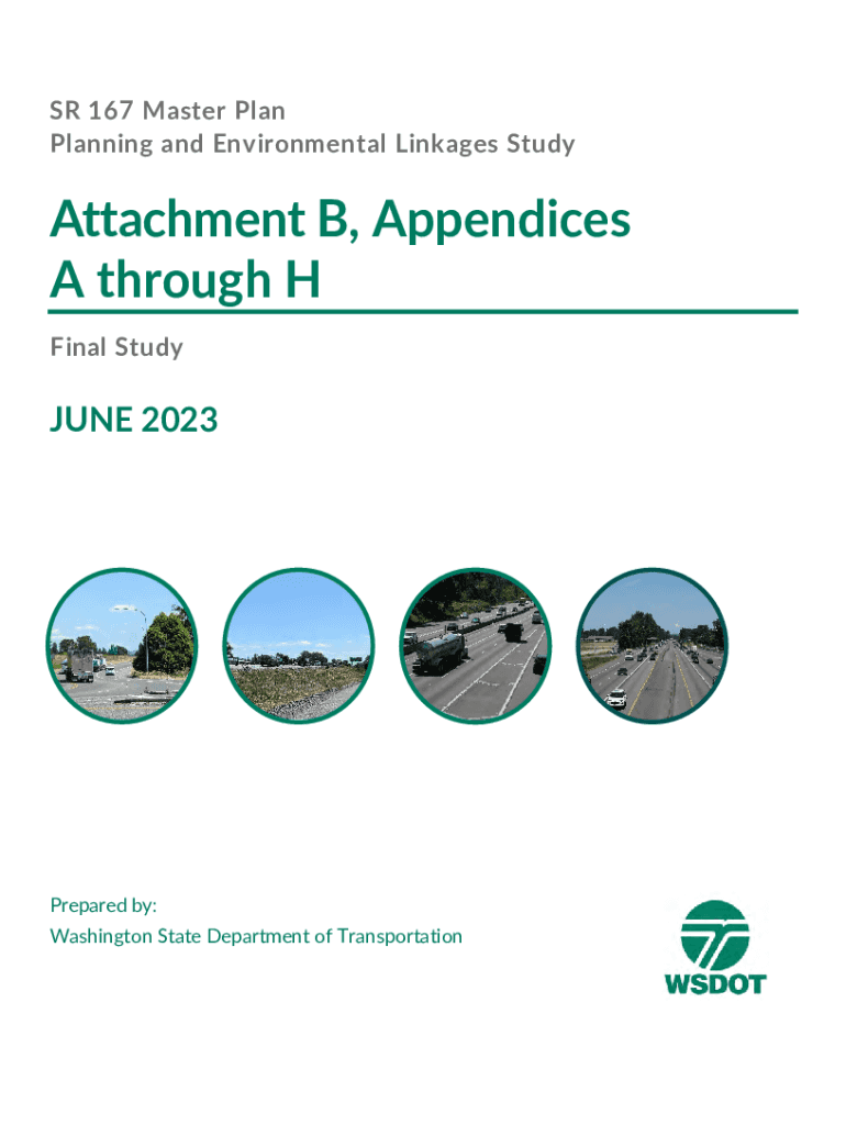 Fillable Online wsdot wa SR 167 Master Plan PEL Study, Attachment B, Appendices A ... Fax Email ...
