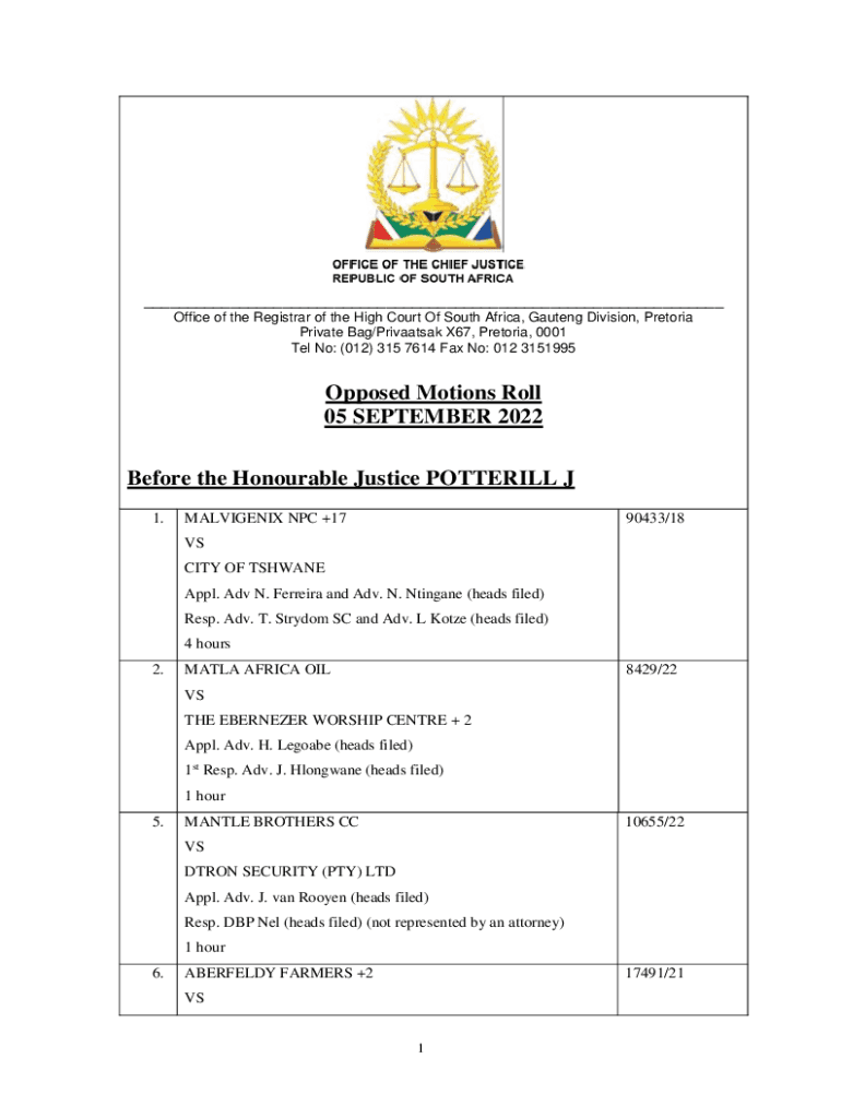 Fillable Online Pretoria-High-Court-Contact-Details-Per-Section ...