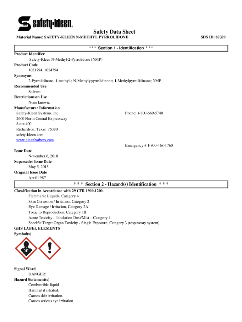 Fillable Online N-Methyl-2-pyrrolidone SDS, Safety Data Sheets Fax Email Print - pdfFiller