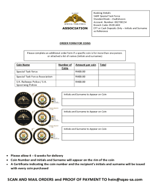 Fillable Online COINS ORDER FORM.docx Fax Email Print - pdfFiller