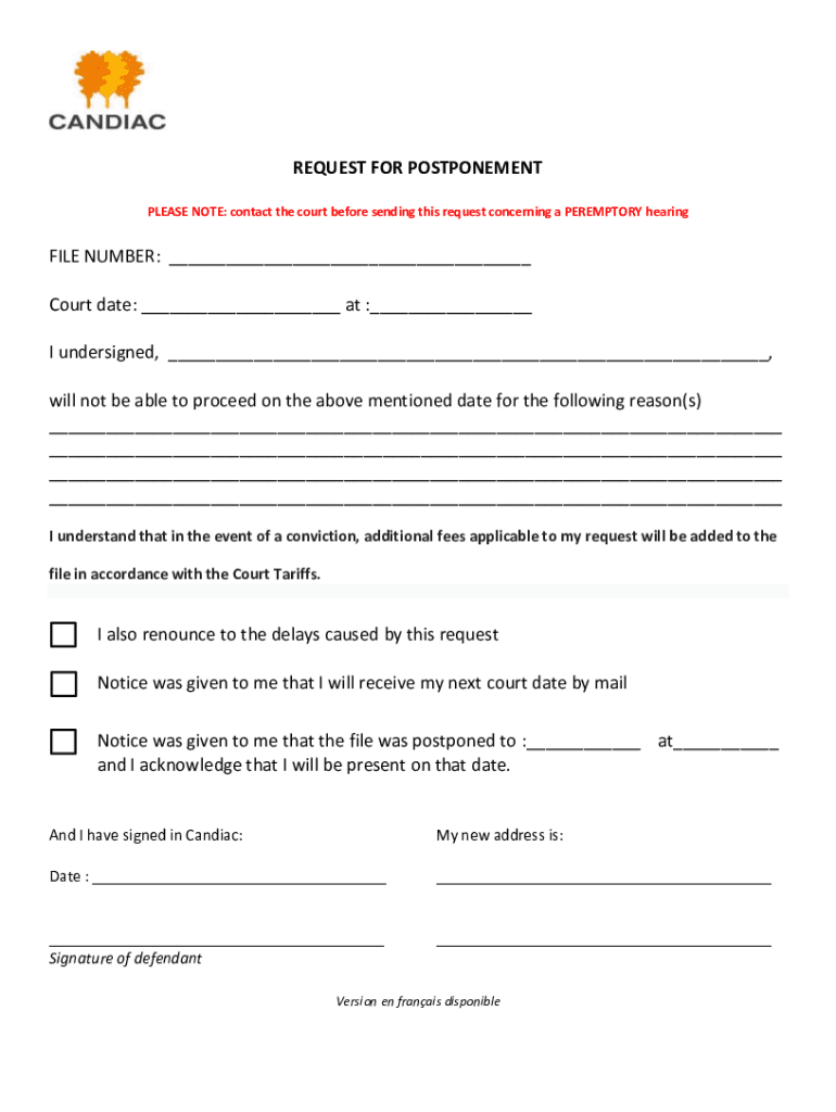 Fillable Online SC-150 Request to Postpone Trial (Small Claims) Fax Email Print - pdfFiller