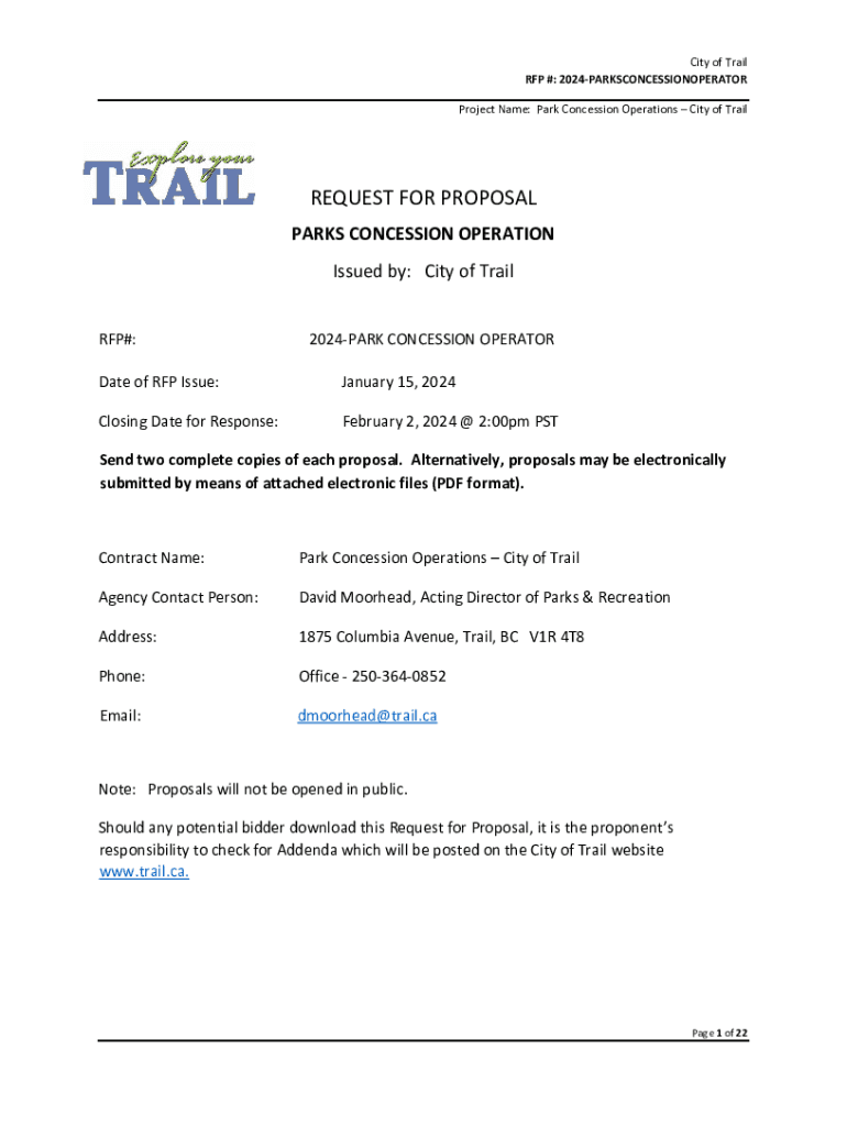 Fillable Online request for proposal (rfp) - indian mounds regional ...