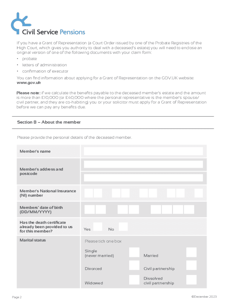 Fillable Online Dependant Pension Claim Form Fax Email Print - pdfFiller