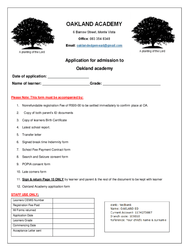 Fillable Online Tuition Payment: The contract is for the school year Fax Email Print - pdfFiller