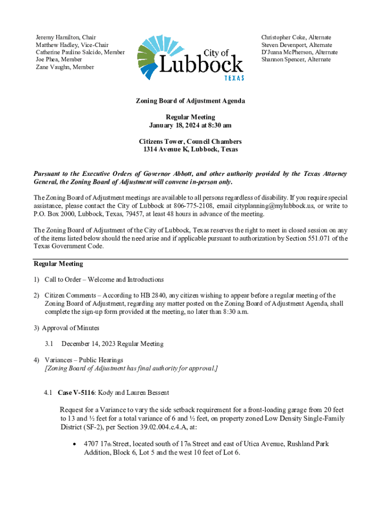 Fillable Online Request for a Variance to vary the side setback ...