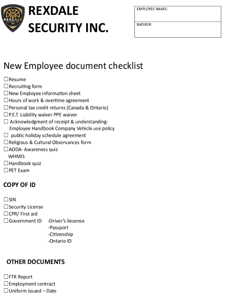 Fillable Online 10 things to do for Onboarding Employees in Canada Fax Email Print - pdfFiller