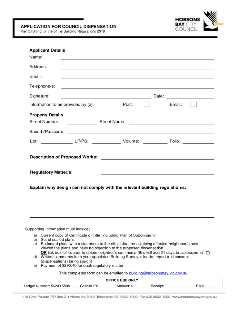 Fillable Online Part 5 - Residential Siting - Report and Consent Application Fax Email Print ...