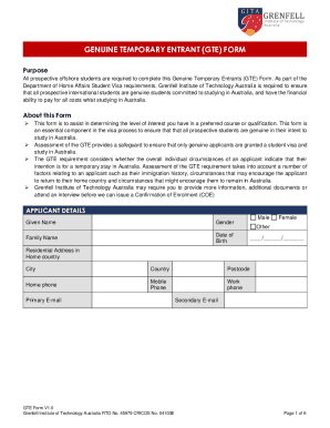 Fillable Online Genuine temporary entrant requirement Fax Email Print ...