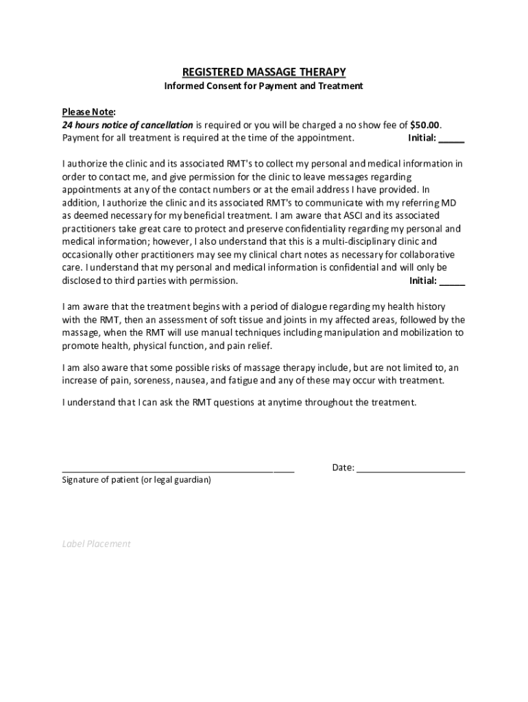 Fillable Online Informed Consent for Payment and Treatment Fax Email Print - pdfFiller
