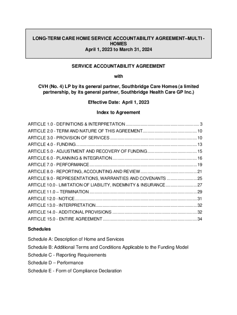 Fillable Online CVH (No. 1) LP by its general partner, Southbridge Care ...