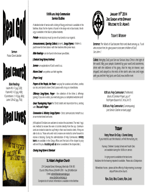 Fillable Online Holy Eucharist Rite II10:00am Fax Email Print - pdfFiller